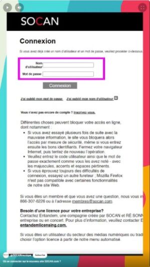 Comment se connecter au portail des membres sur socan.com - Paroles ...